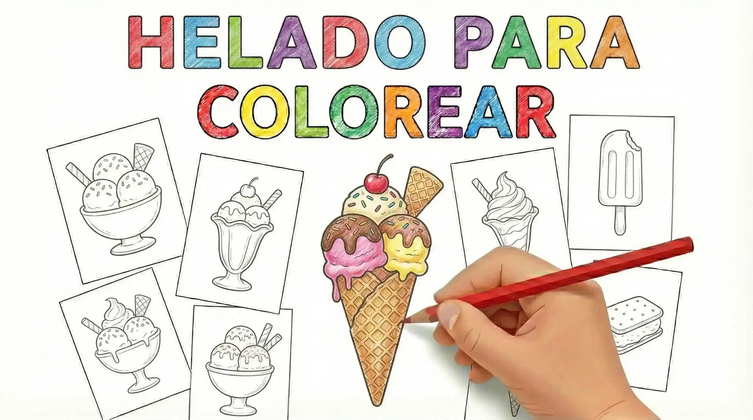 Helado Para Colorear